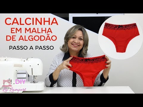 CALCINHA EM MALHA DE ALGODÃO- COMO FAZER PASSO A PASSO - Lu Lampert
