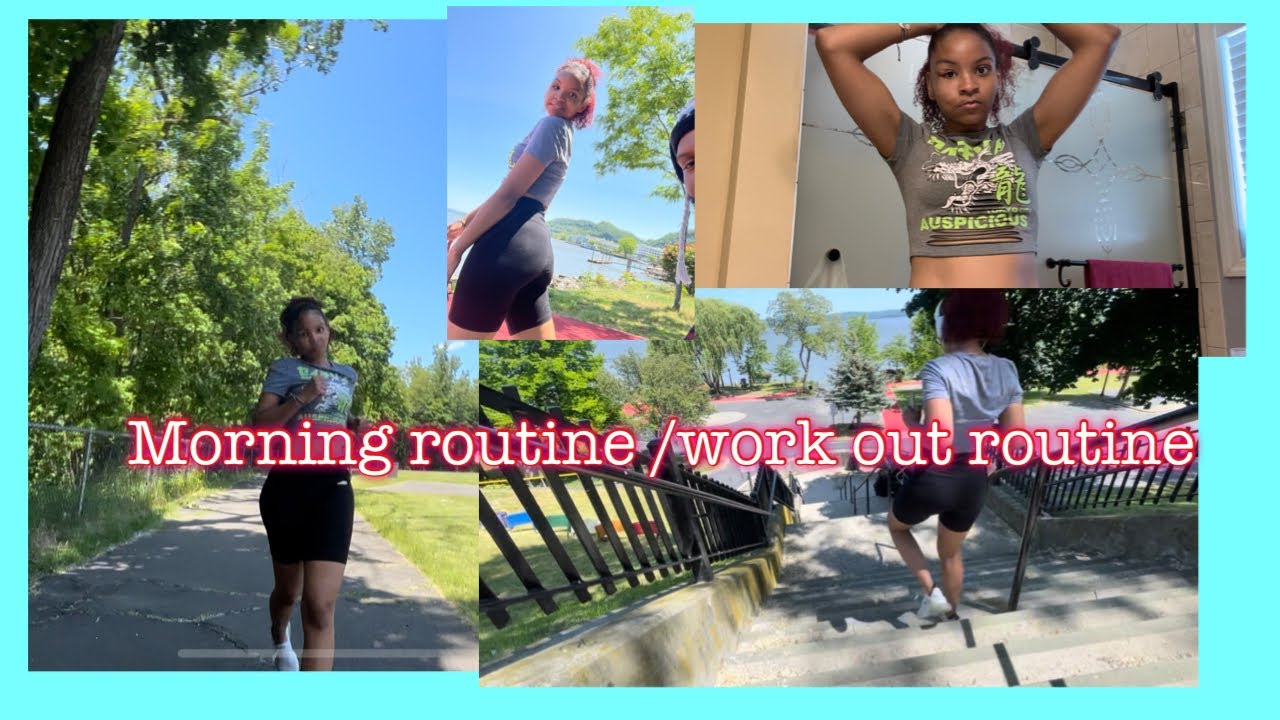 MORNING ROUTINE: Workout Routine + Skincare +Curly Hair Routine - YouTube