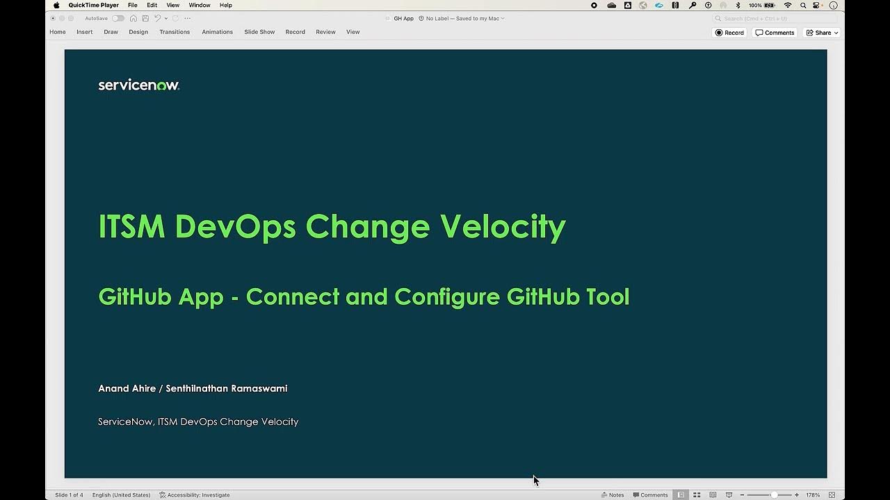 DevOps Change Velocity: GitHub App Connect and Configure - YouTube