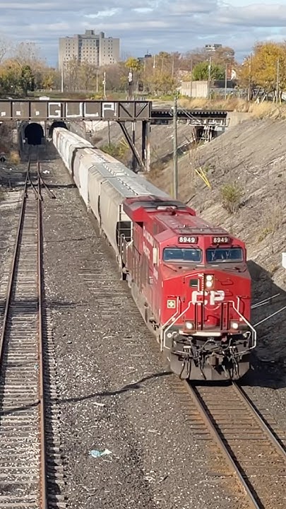 CP 8949 out of the tunnel. #trains #railfanning #cpkc #shorts - YouTube