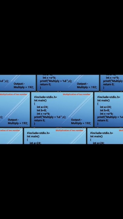 #. C Program # Multiplication of two number - YouTube