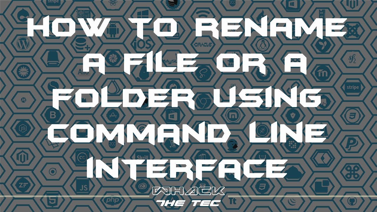 How to rename a file or a folder using command line interface - YouTube