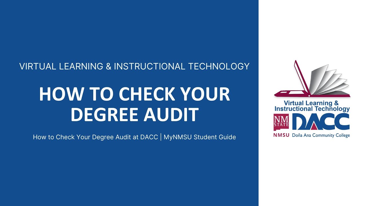 How to Check Your Degree Audit - YouTube