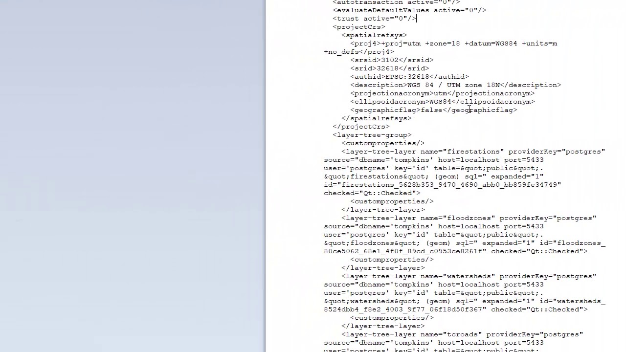 06 Fixing Qgs File If Cant Connect To Postgres Spatial Sql With Postgis Learning Foss4g 7396