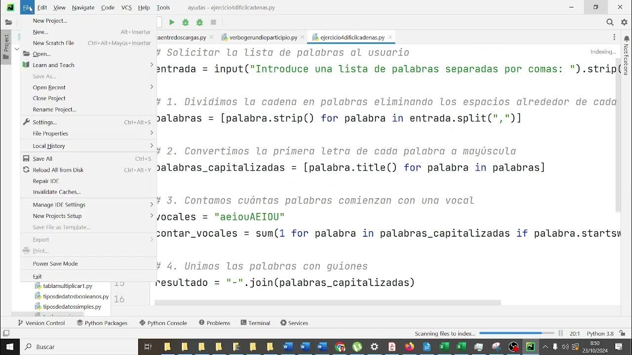 Crear un proyecto en Pycharm Python CyR3ESO IES Monterroso - YouTube