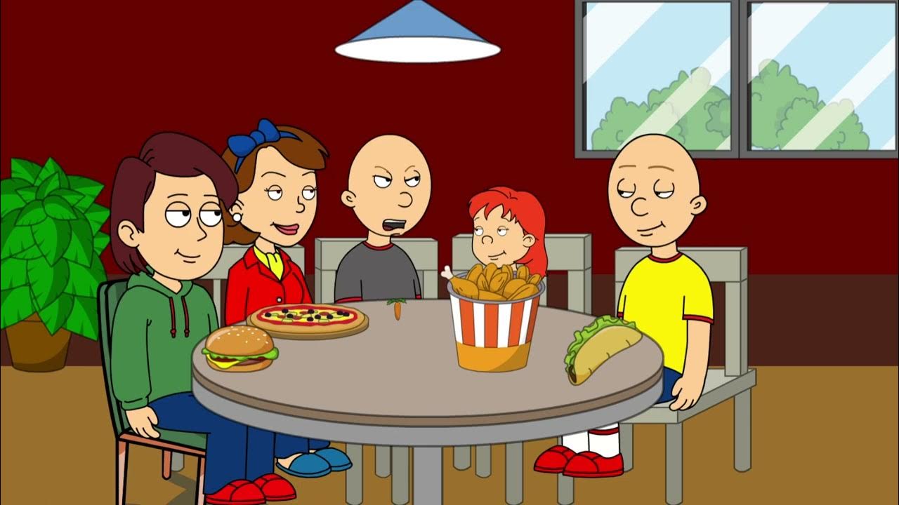 Classic Caillou Misbehaves At The Breakfast Table And Gets Grounded! - YouTube