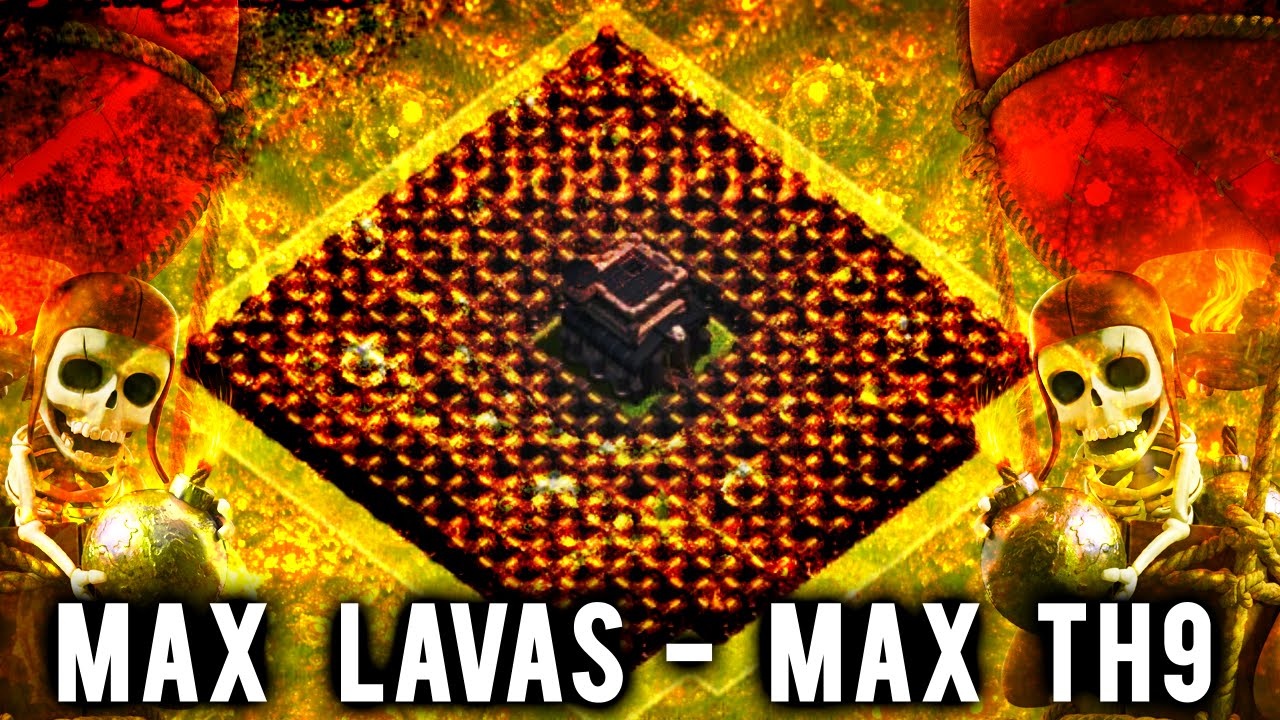 Fully Max TH9 - Upgrading Final Lava Wall | Clash of Clans - YouTube