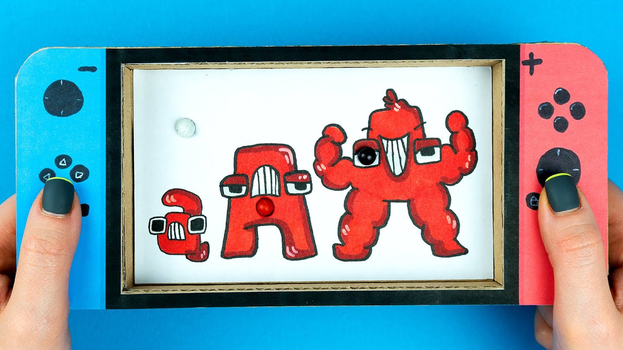 Drawing ALPHABET LORE letters A for craft carboard Nintendo | DIY - YouTube