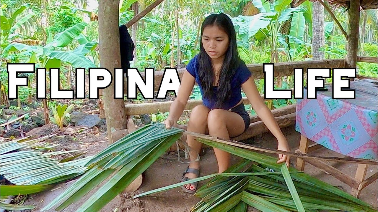 Filipina Life Is Making Nipa Hut in the Countryside Philippines - YouTube