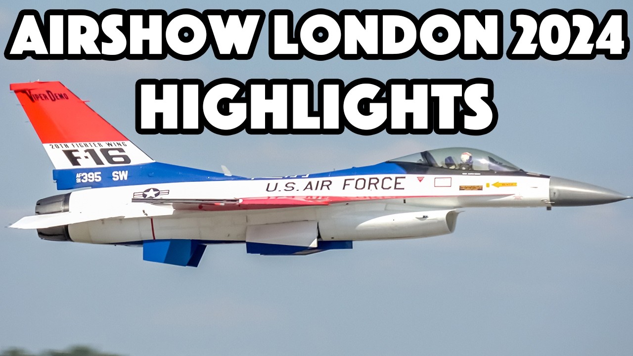 The VERY BEST of the Airshow London 2024: USAF E4, F16, RAF Red Arrows ...