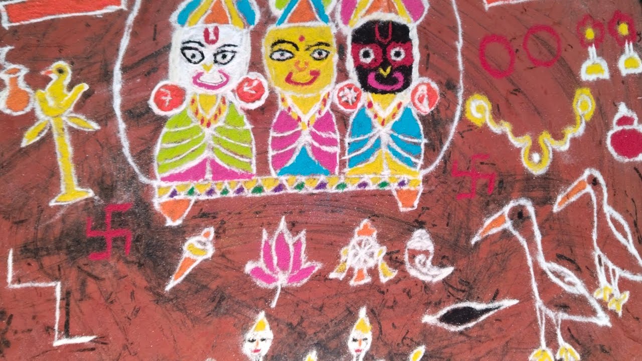Panchuka muruja / panchuka of kartika mas / kartika purnima rangoli ...