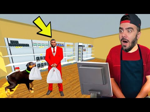 BAKKALDA KASIYER OLDUM FRANKLIN GELDI BAKIN NE ALDI - GTA 5 MODS