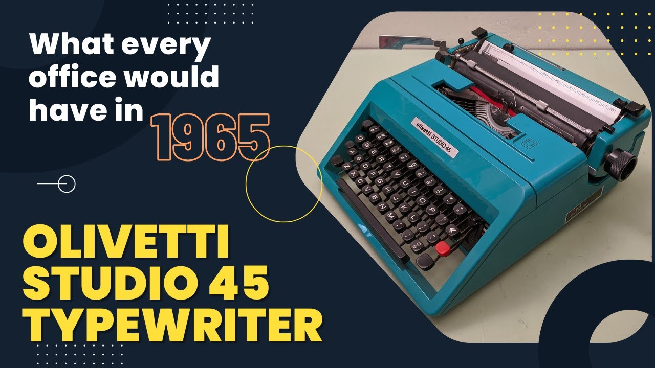 What every office would have in 1965 - Olivetti Studio 45 Typewriter ...