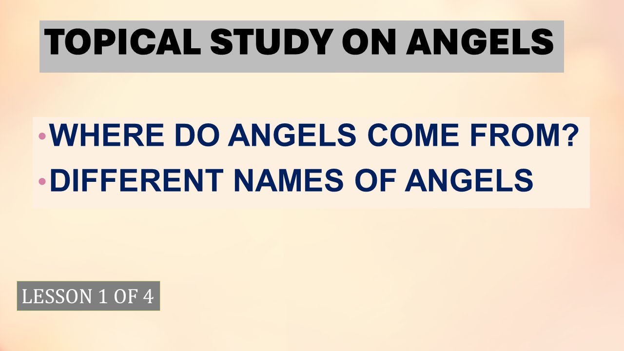 Angels - A Study On Angels - Different Names Of Angels - Part 1 - YouTube