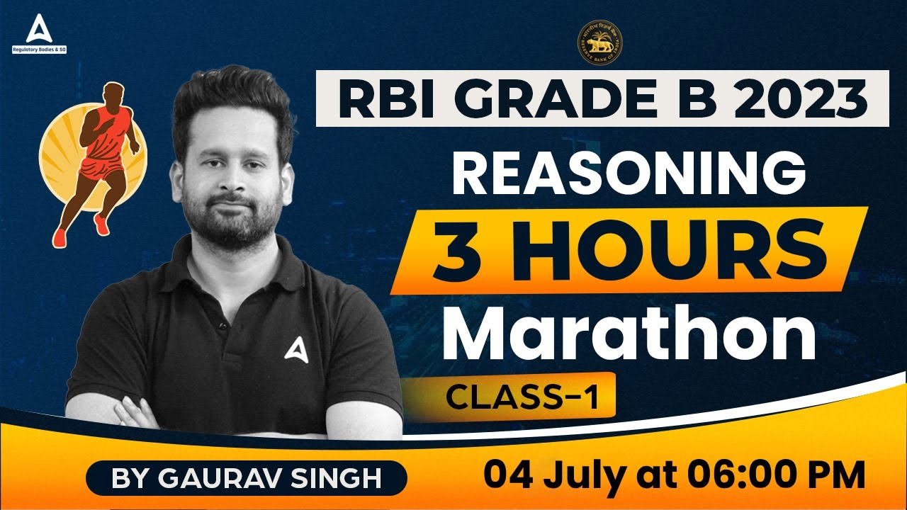 RBI Grade B Reasoning Marathon Class | Reasoning Marathon for RBI Grade ...