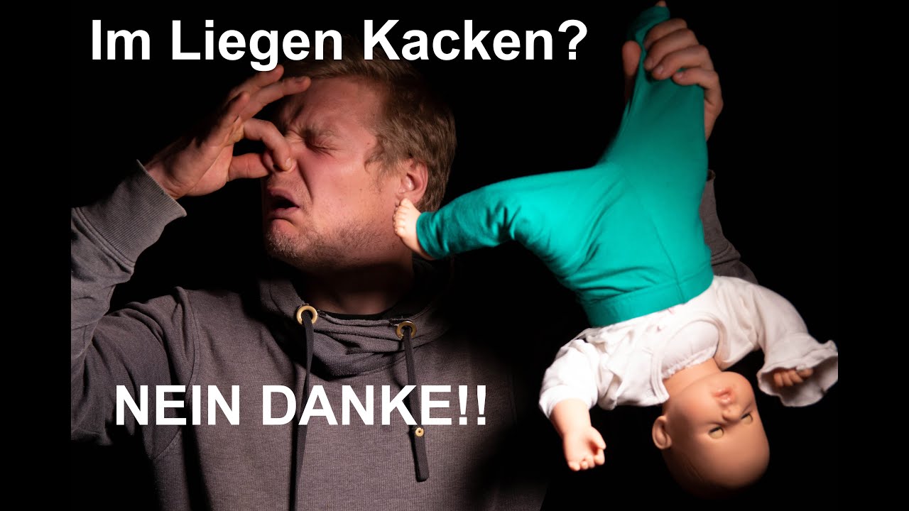 Weil im Liegen zu kacken einfach scheiße ist: Kind abhalten ...