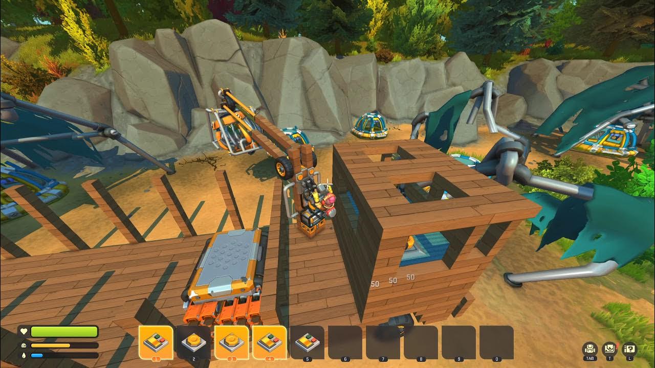 Scrap Mechanic || caged farmer crane - YouTube