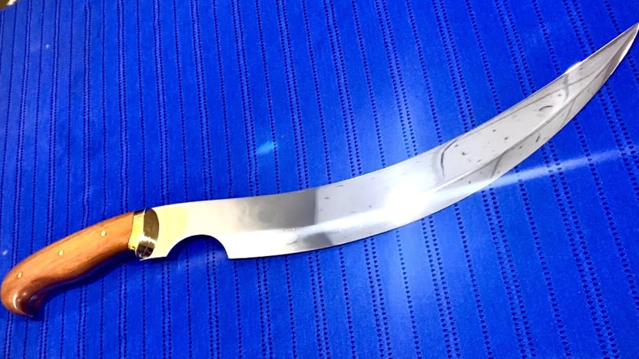 Make Mongolian swords from leaf springs - YouTube