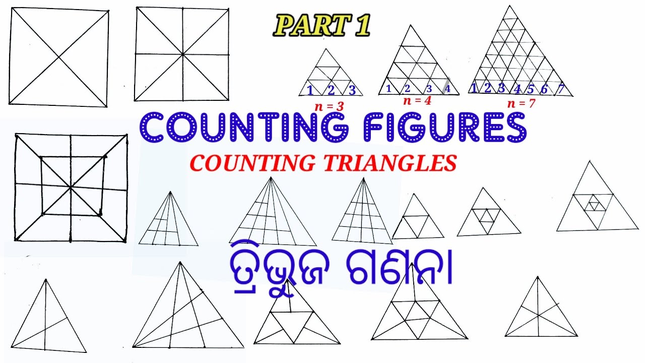 Counting figures in odia | part 1 | Counting triangles in odia | NMMS ...