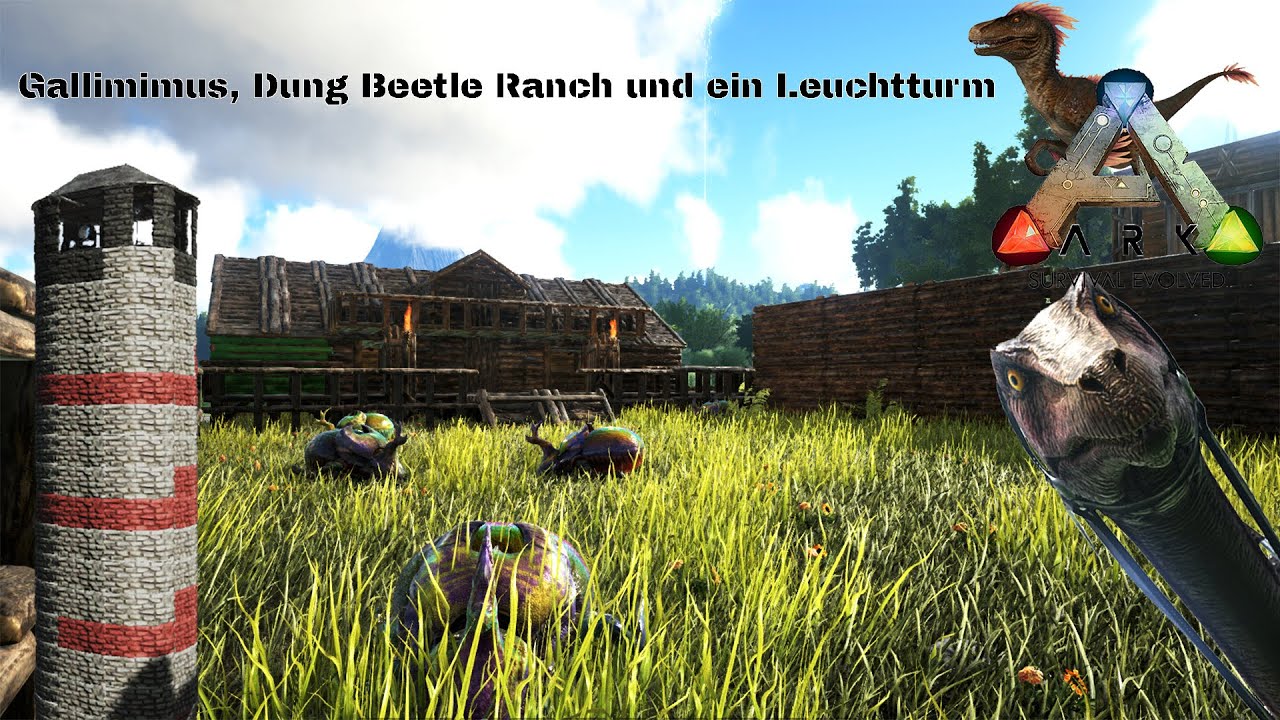 Ark: Survival Evolved [] Gallimimus, Dung Beetle Ranch und ein ...