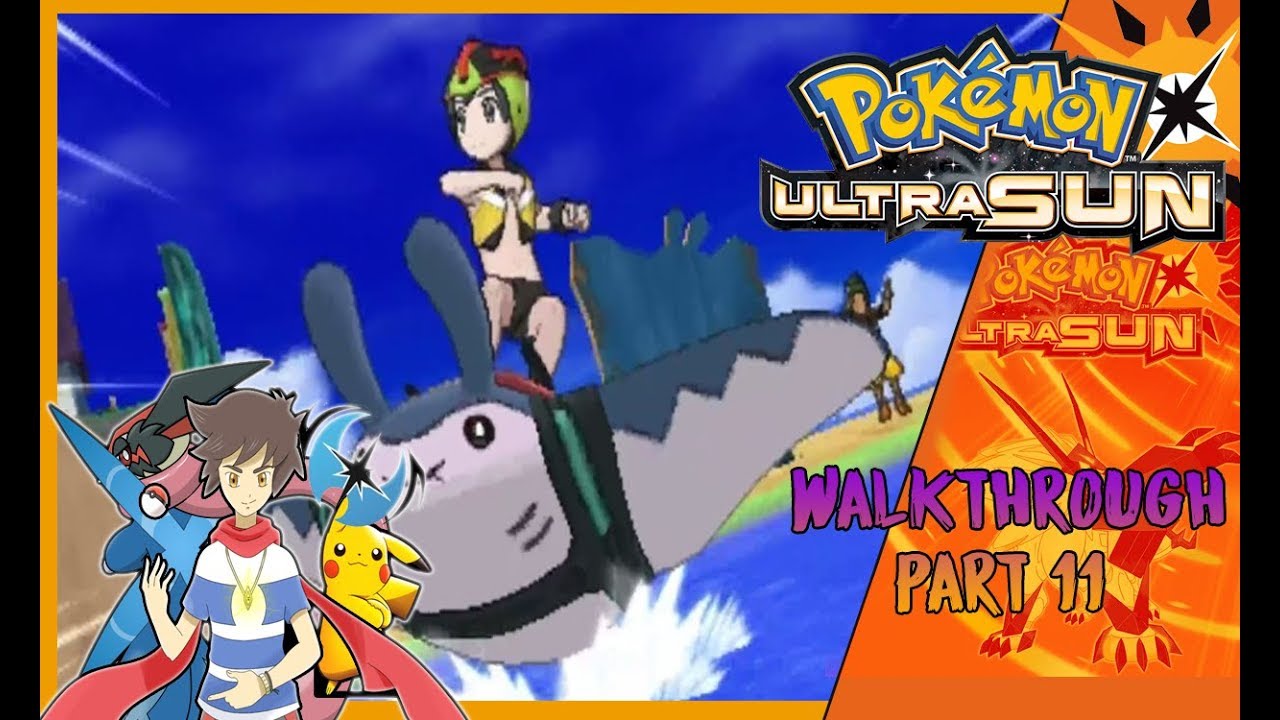 Pokemon Ultra Sun and Moon Walkthrough Part 11 Mantine Surfing - YouTube