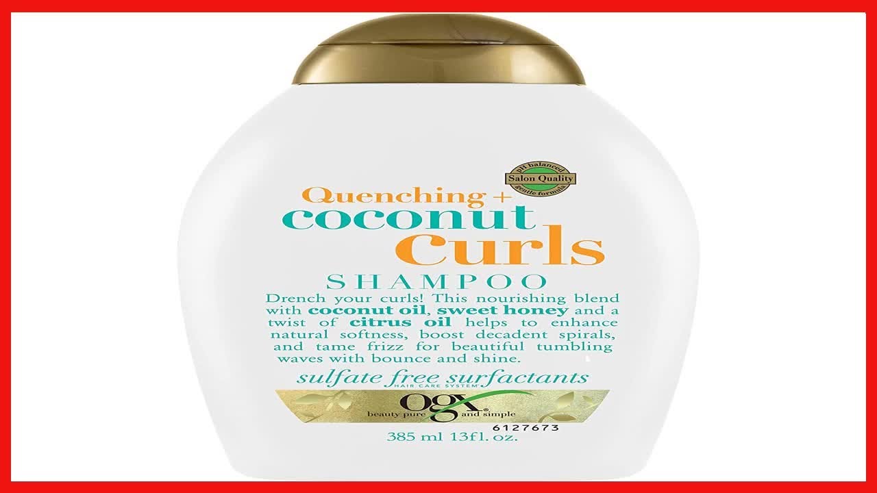 OGX Quenching + Coconut Curls Curl-Defining Shampoo, Hydrating ...