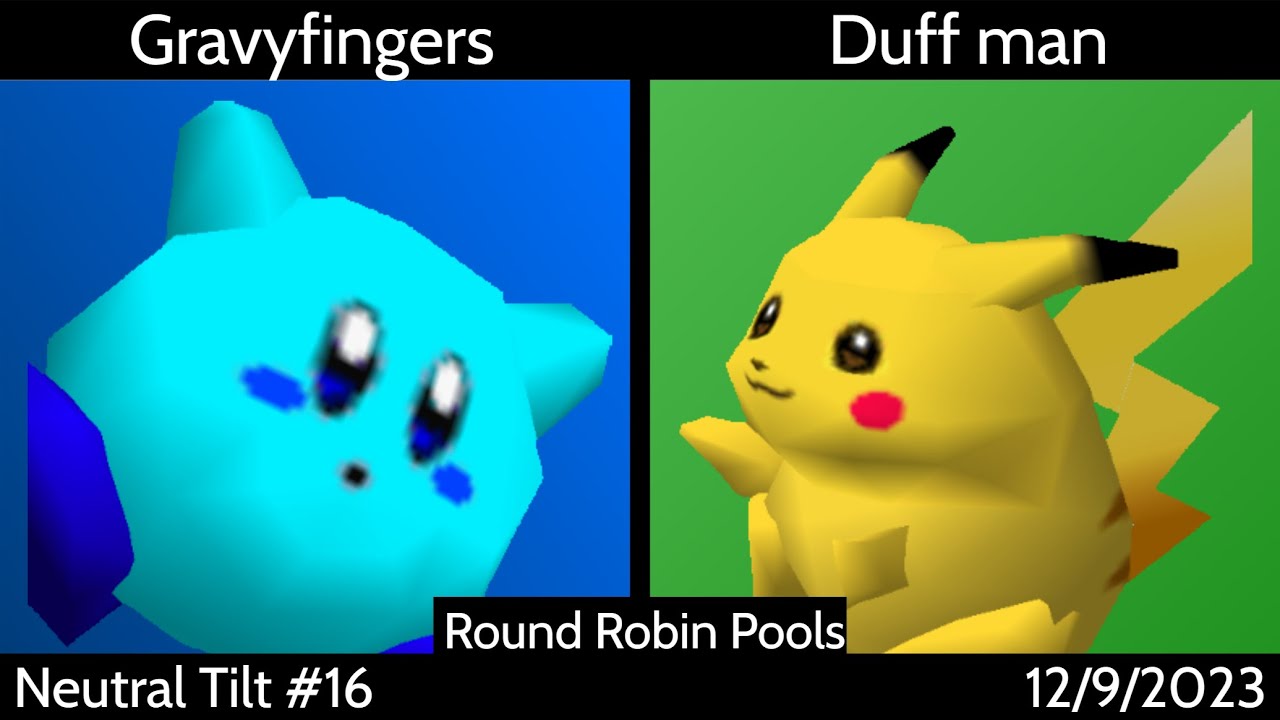 [SSB64] Neutral Tilt #16 (Singles) - Gravyfingers (Kirby) vs. Duff man ...