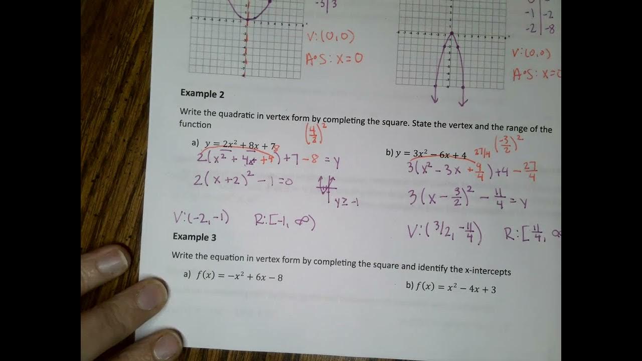 CA_3.1_Quadratic Functions and Models - YouTube