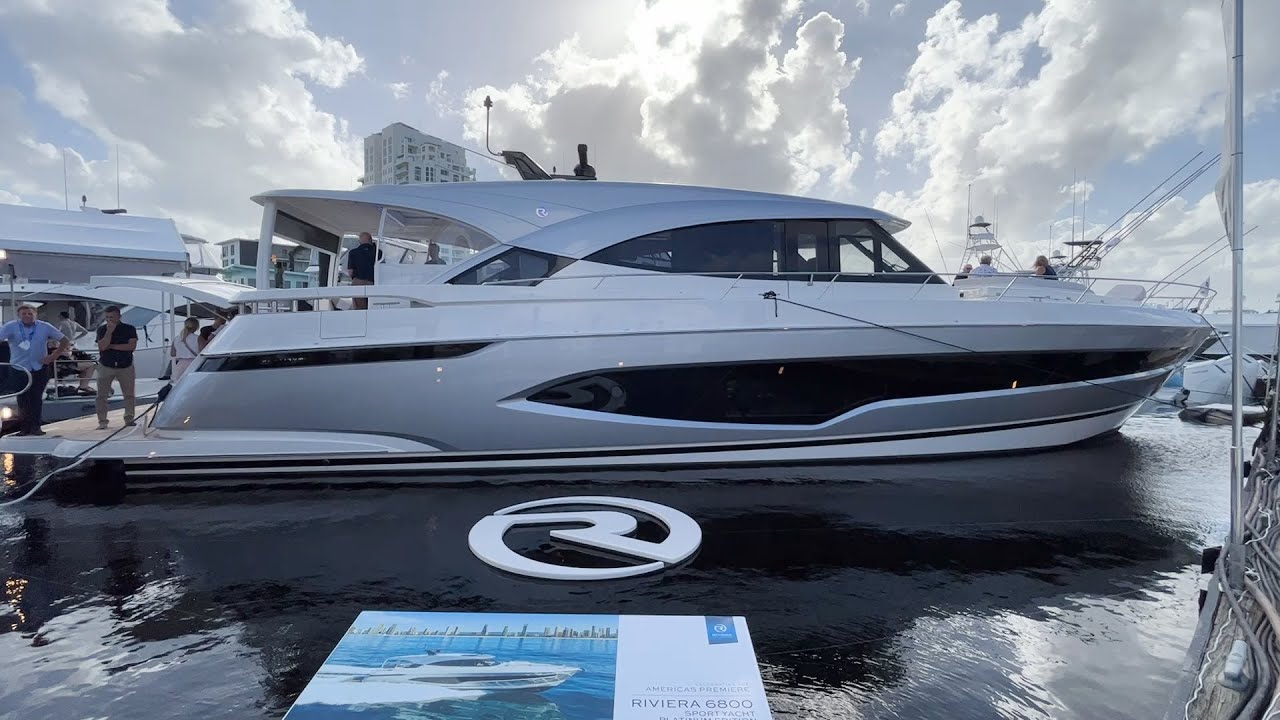 Riviera 6800 Sport Yacht Platinum Walkthrough - YouTube