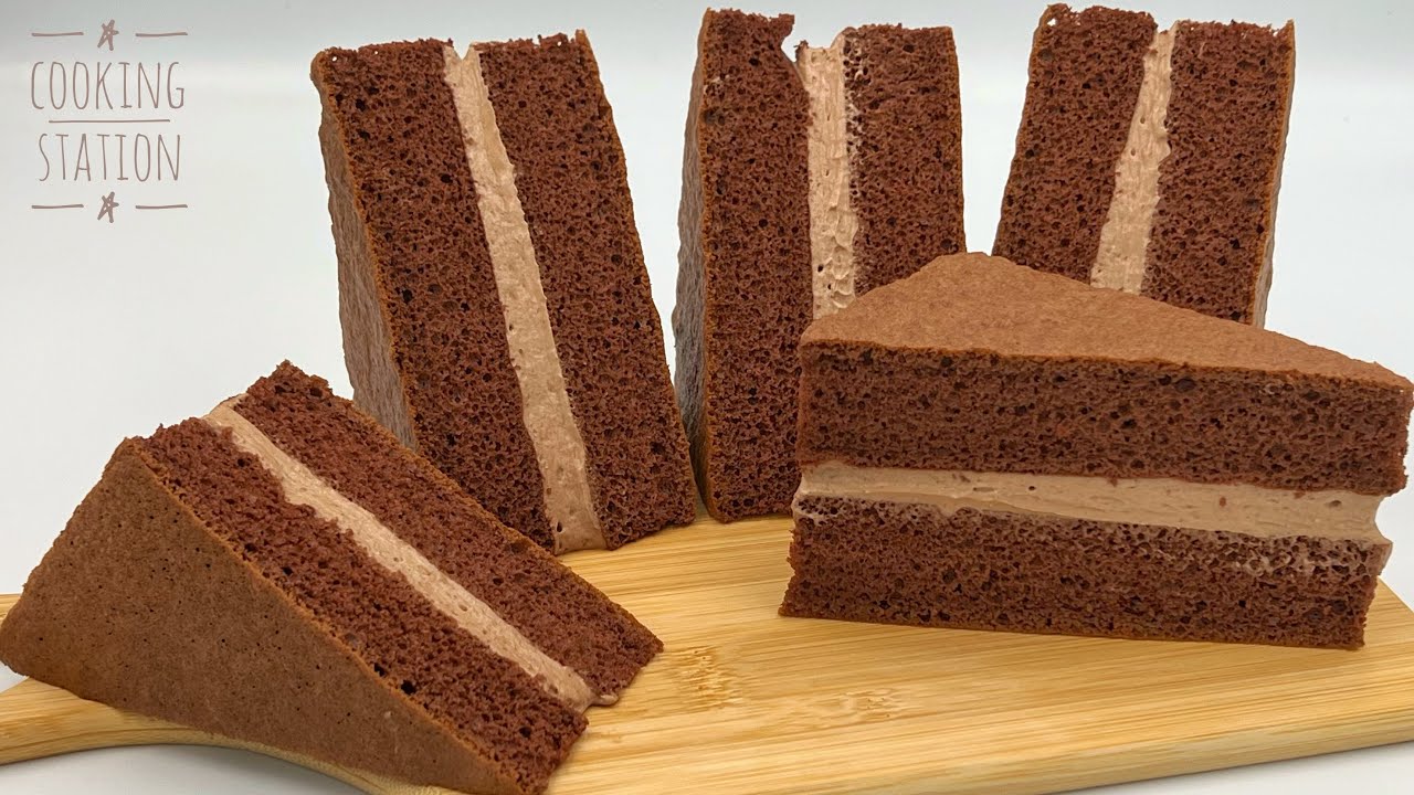 Soft Chocolate Sandwich Cake | Easy Cake Recipe - YouTube