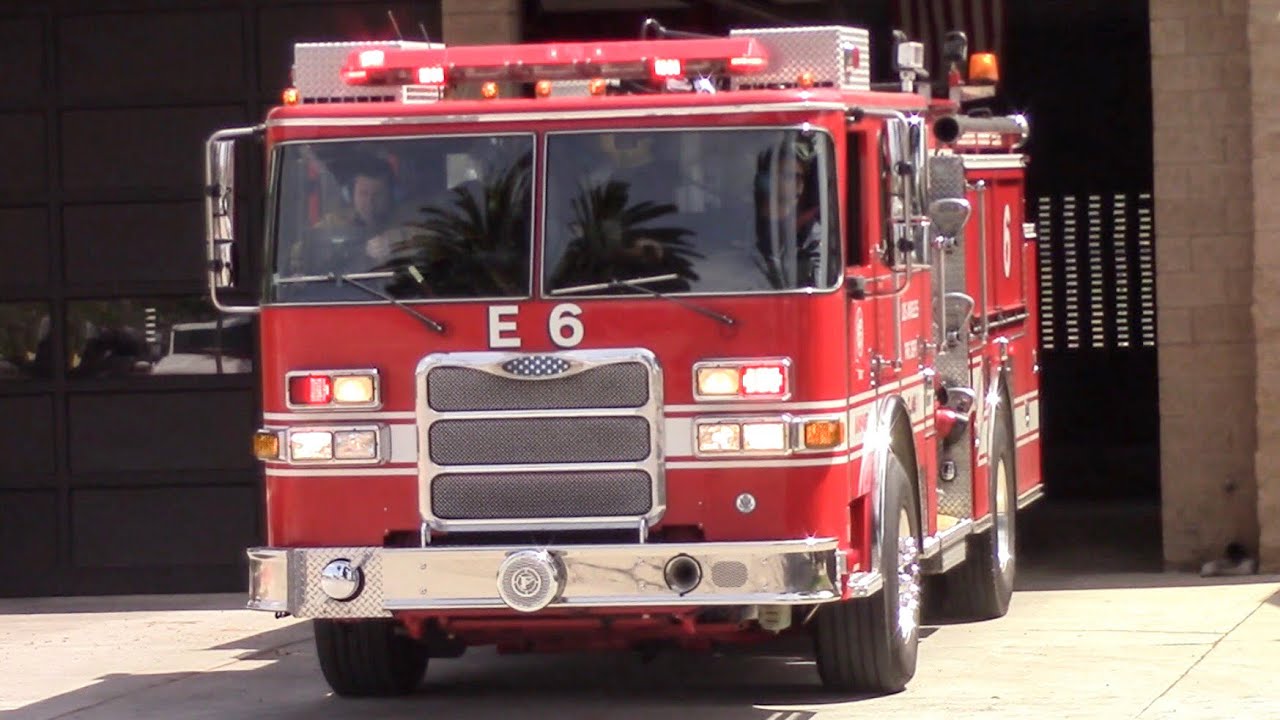 LAFD Engine 6 & Rescue 6 - YouTube