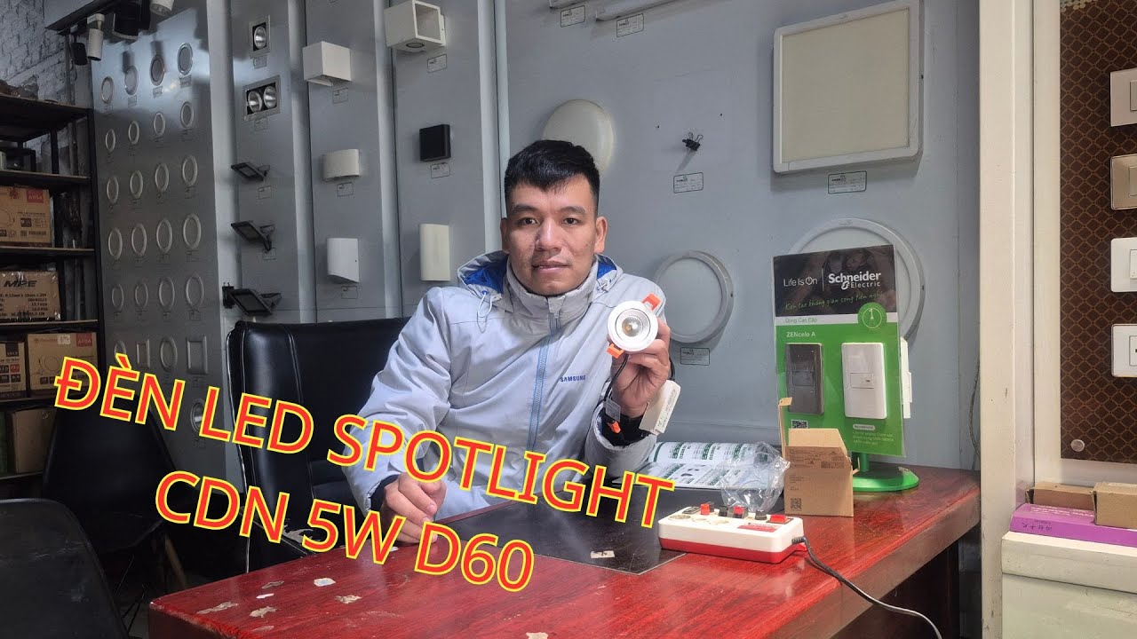 Đèn LED spotlight CDN 5W lỗ khoét D60 CET2310S bảo hành 02 năm - YouTube