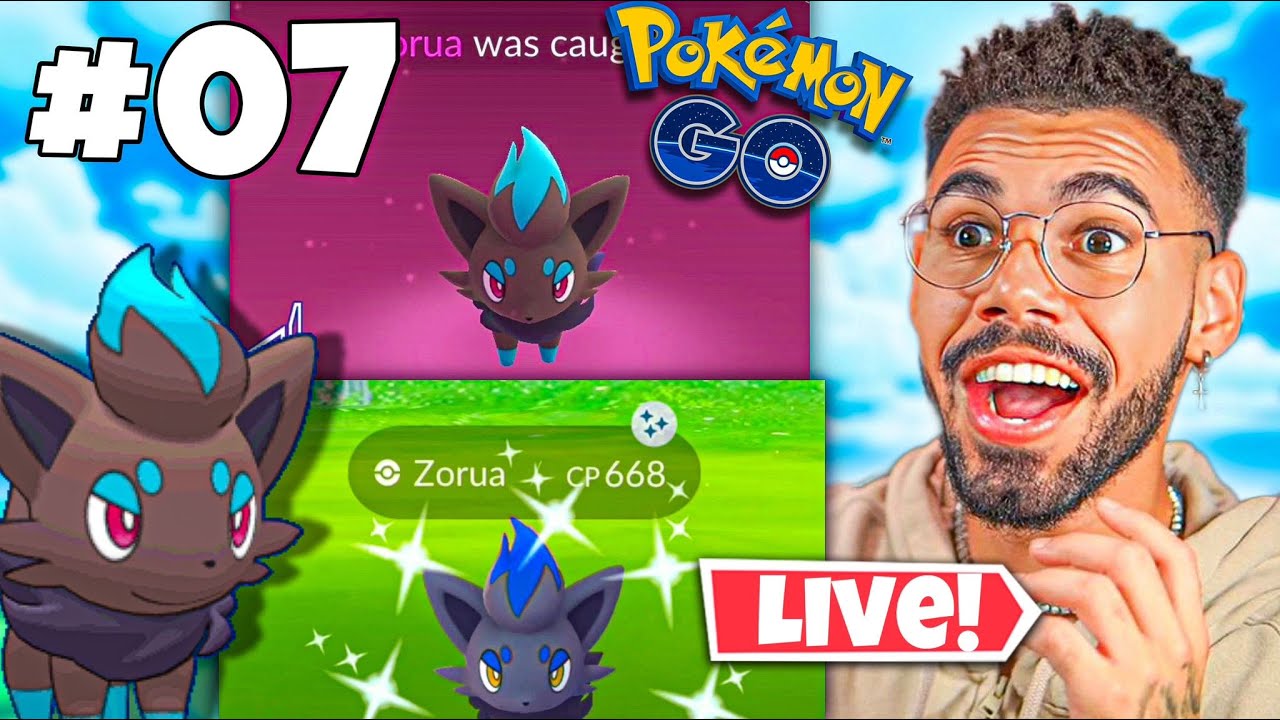 ZORUA SHINY 🚨AO VIVO 🚨 O SUSPIRO FINAL! #pokemongo - YouTube