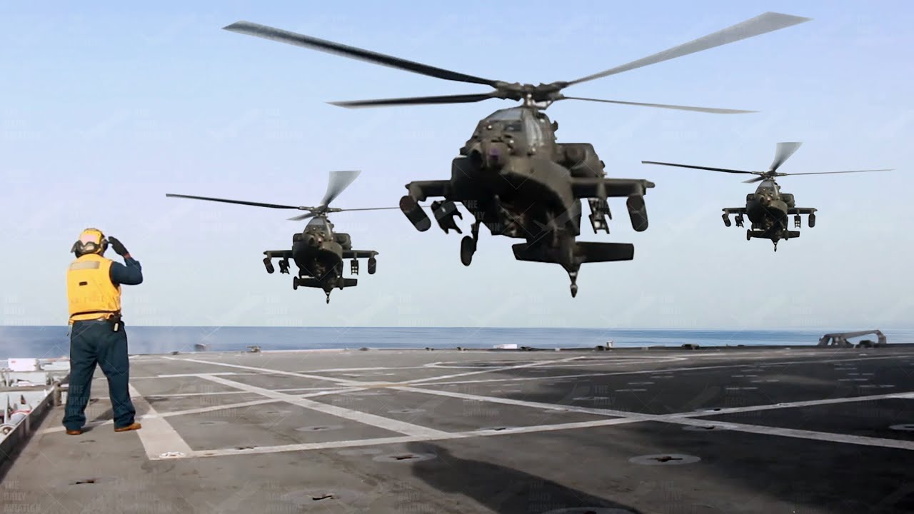 US is Landing its Most Powerful Attack Helicopters in Middle of the Sea ...