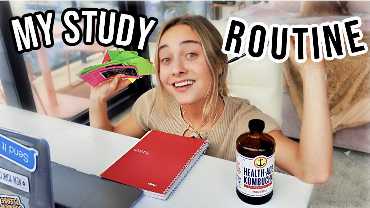 my study routine - study with me! - YouTube