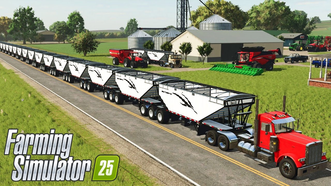 🔴LIVE 🔴THE LONGEST ROAD TRAIN IN FS25! CAN WE FILL 100 TRAILERS? | PART ...