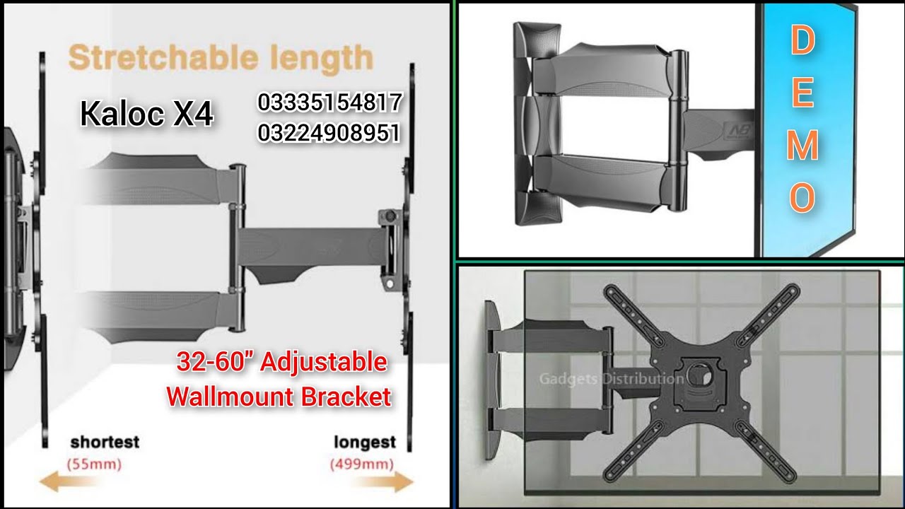 03335154817 LCD LED tv monitor adjustable moveable wall mount 32-60 ...