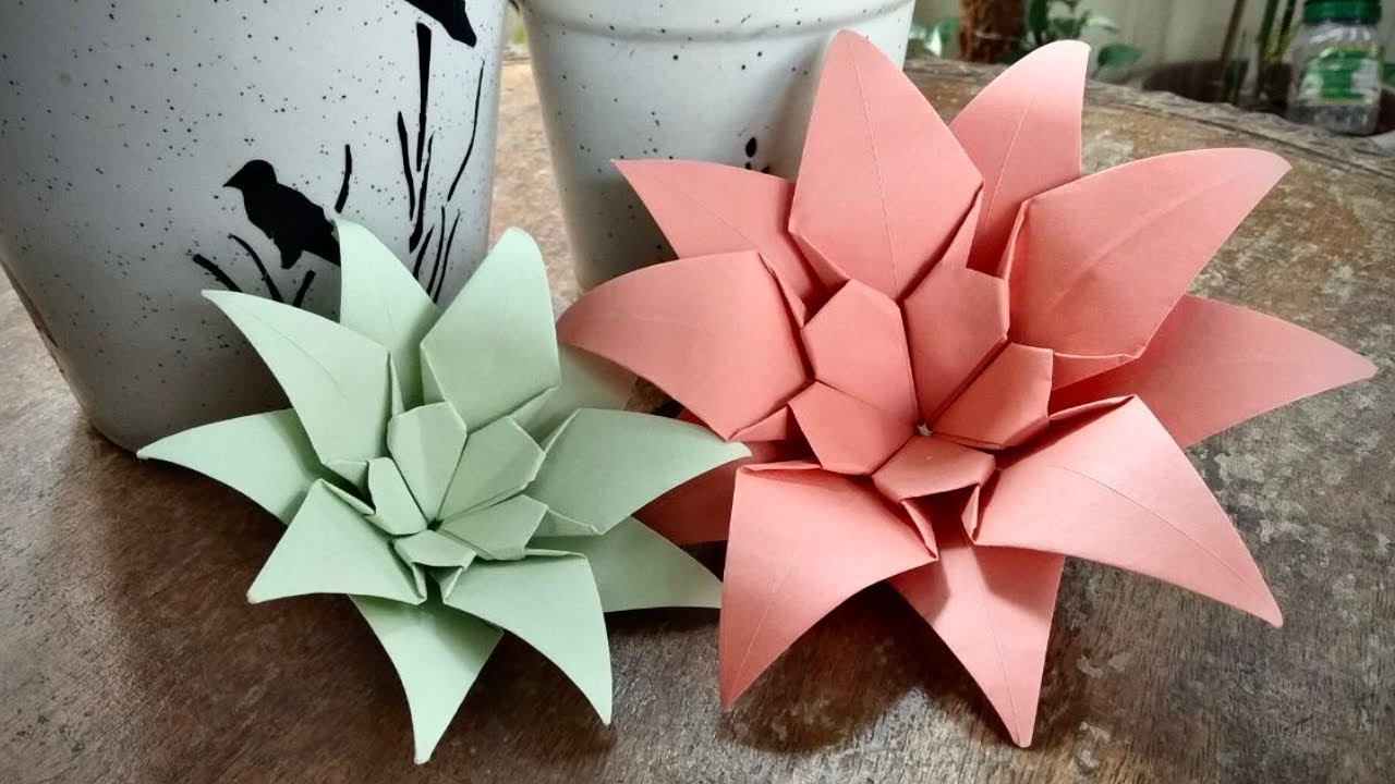 Flower Origami Crafty Tutorial - YouTube