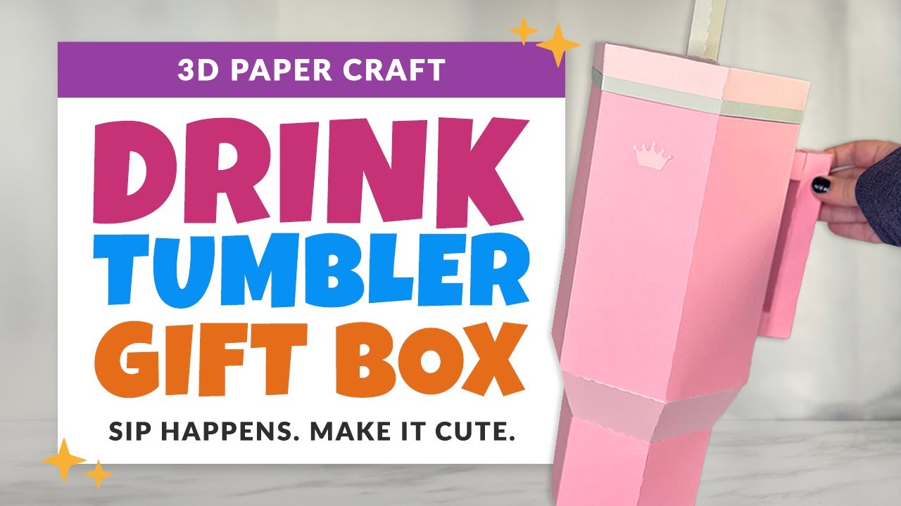 Make a 3D Paper Tumbler Gift Box | DIY Fun Drink Cup Craft | 3D Paper ...