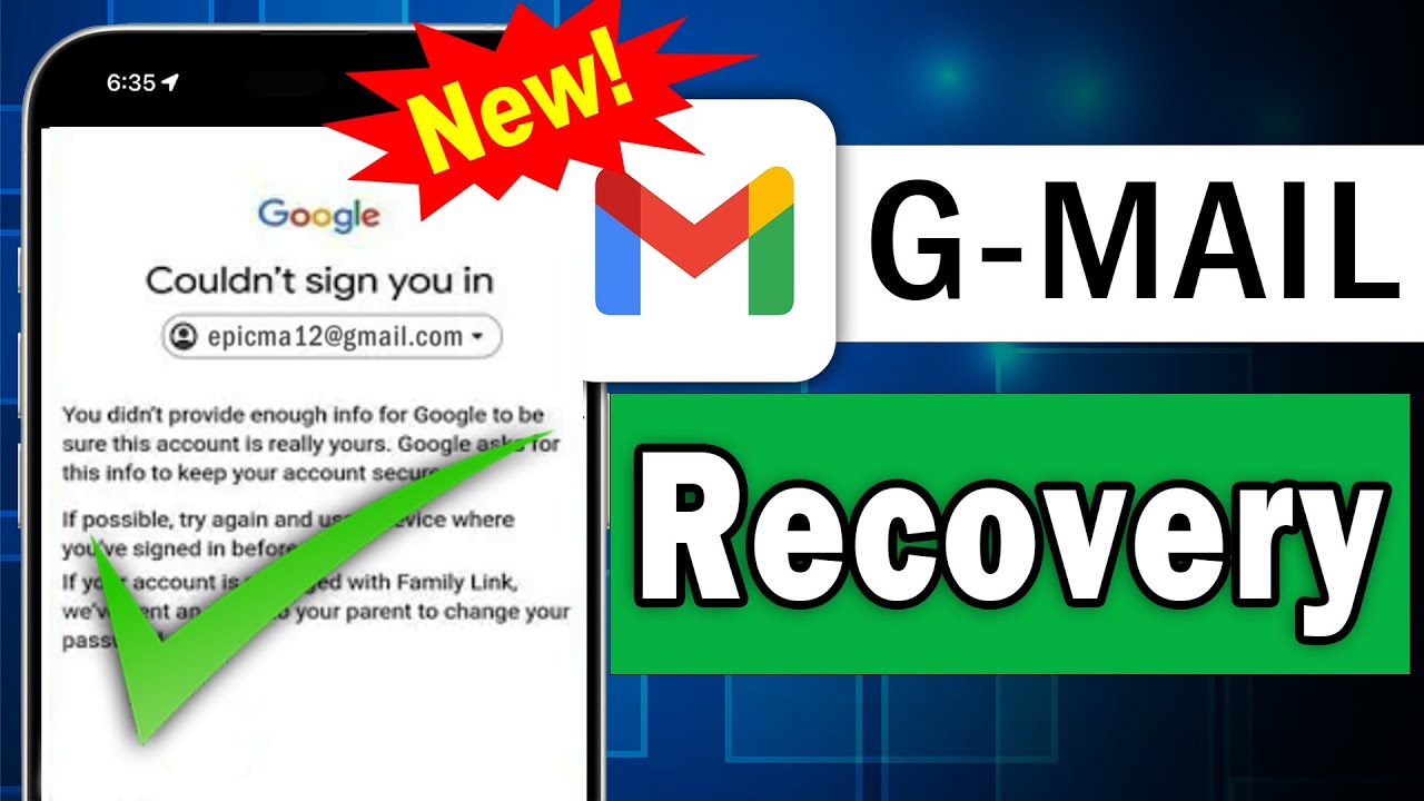 How to Recover Deleted Gmail Account / Google Accout (2024 Update ...