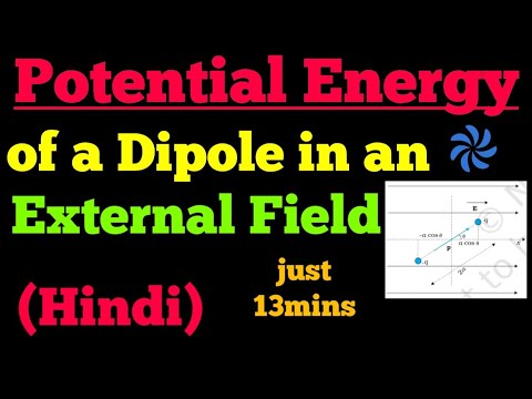 potential energy of a dipole in an external field - YouTube