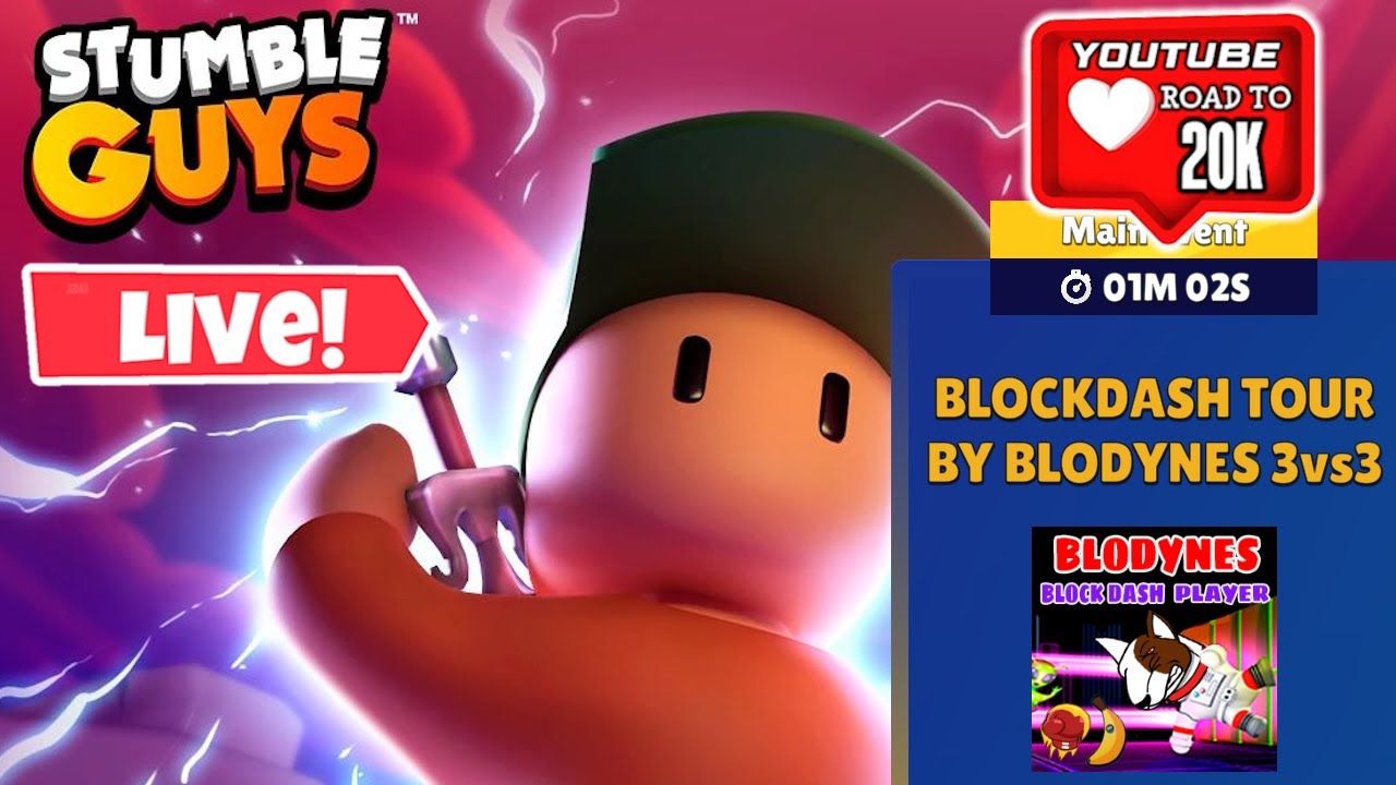 🔴LIVE GAME STUMBLE GUYS | BLODYNESS 3v3 TOURNAMENT | STUMBLE GUYS CODES ...