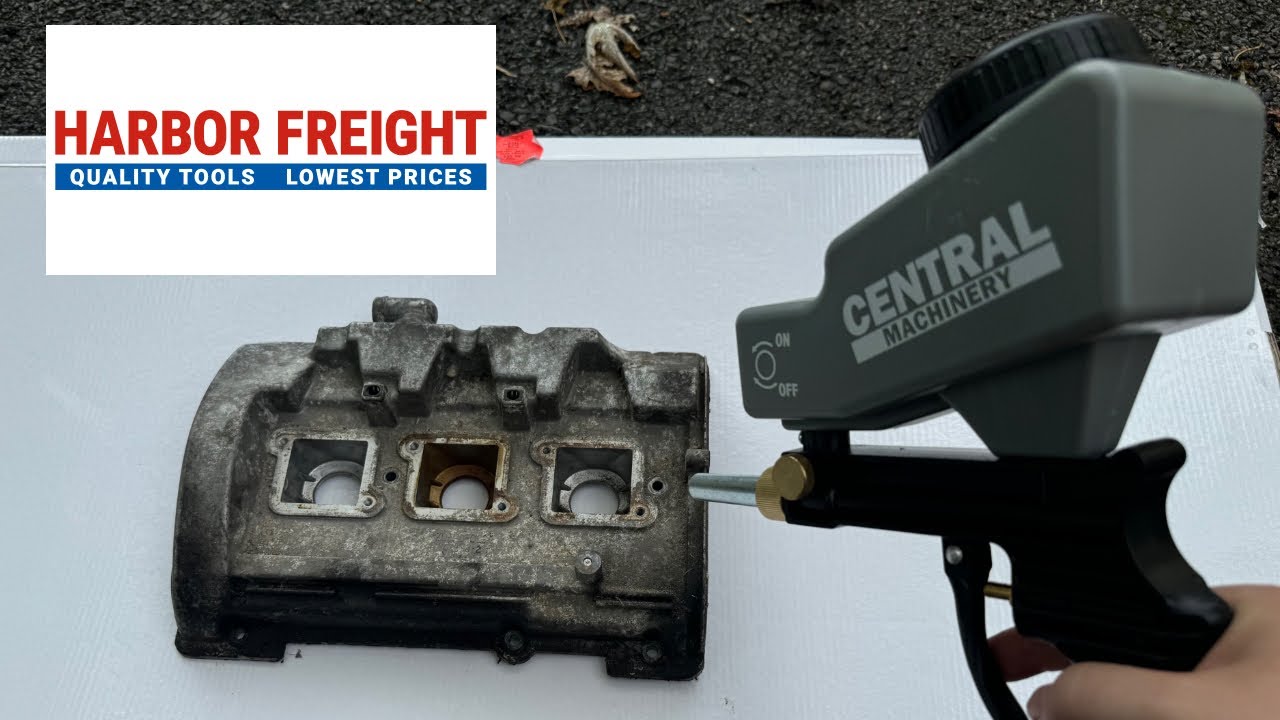 Harbor Freight Portable Abrasive Blaster Test - YouTube