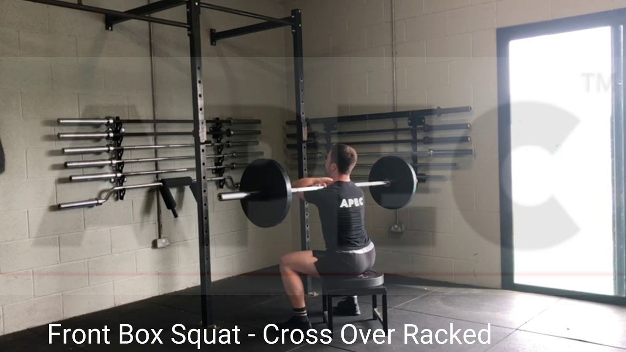 How to do a Front Box Squat - Cross Over Racked - YouTube