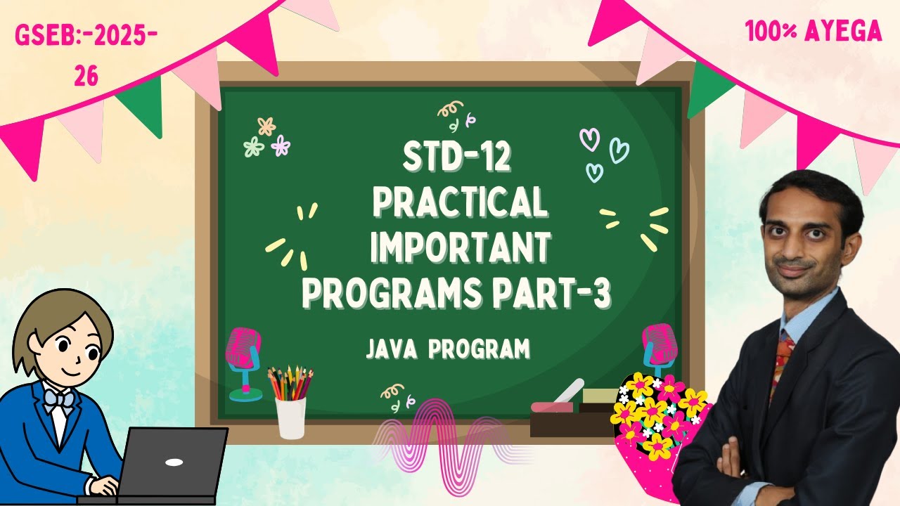 Std 12 Practical Exam Important Programs part-3 2025-26 | Computer ...