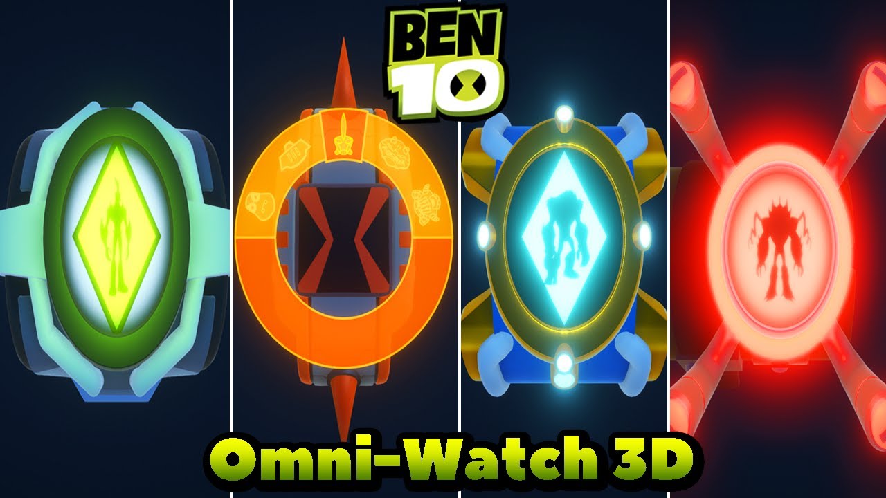 BEN 10 OMNI-WATCH 3D ! (UPDATE 3.0) COM 2 NOVOS OMNITRIX UNITRIX E ARGITRIX (OMNI-KIX E ENHANCED ...