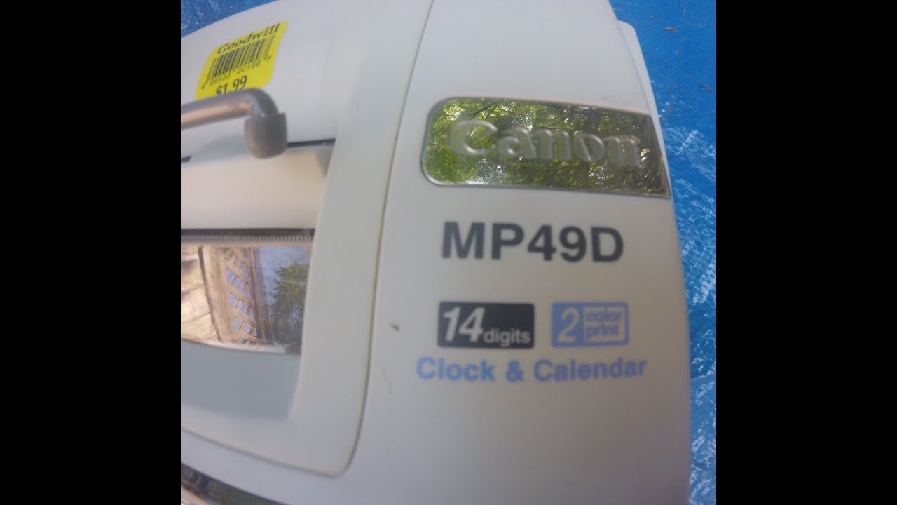 smashing a Canon MP49D clock and calculator (complete mess!) - YouTube