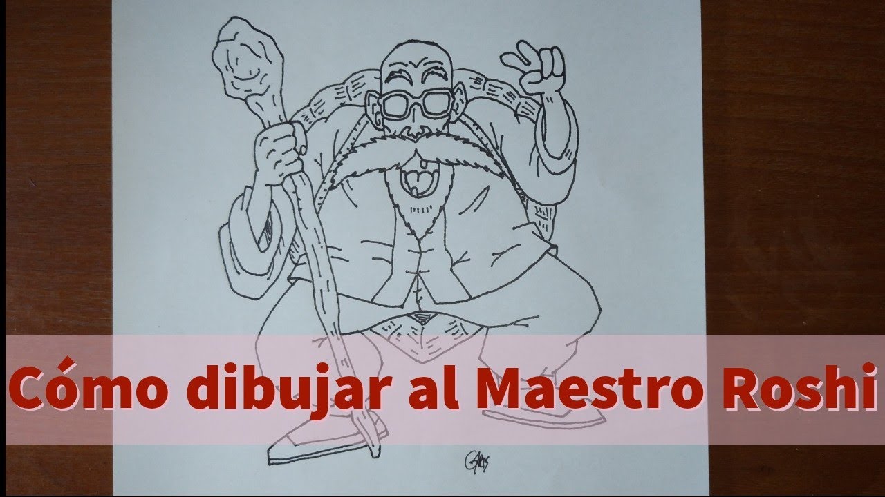 Cómo dibujar al Maestro Roshi de Dragon Ball - YouTube
