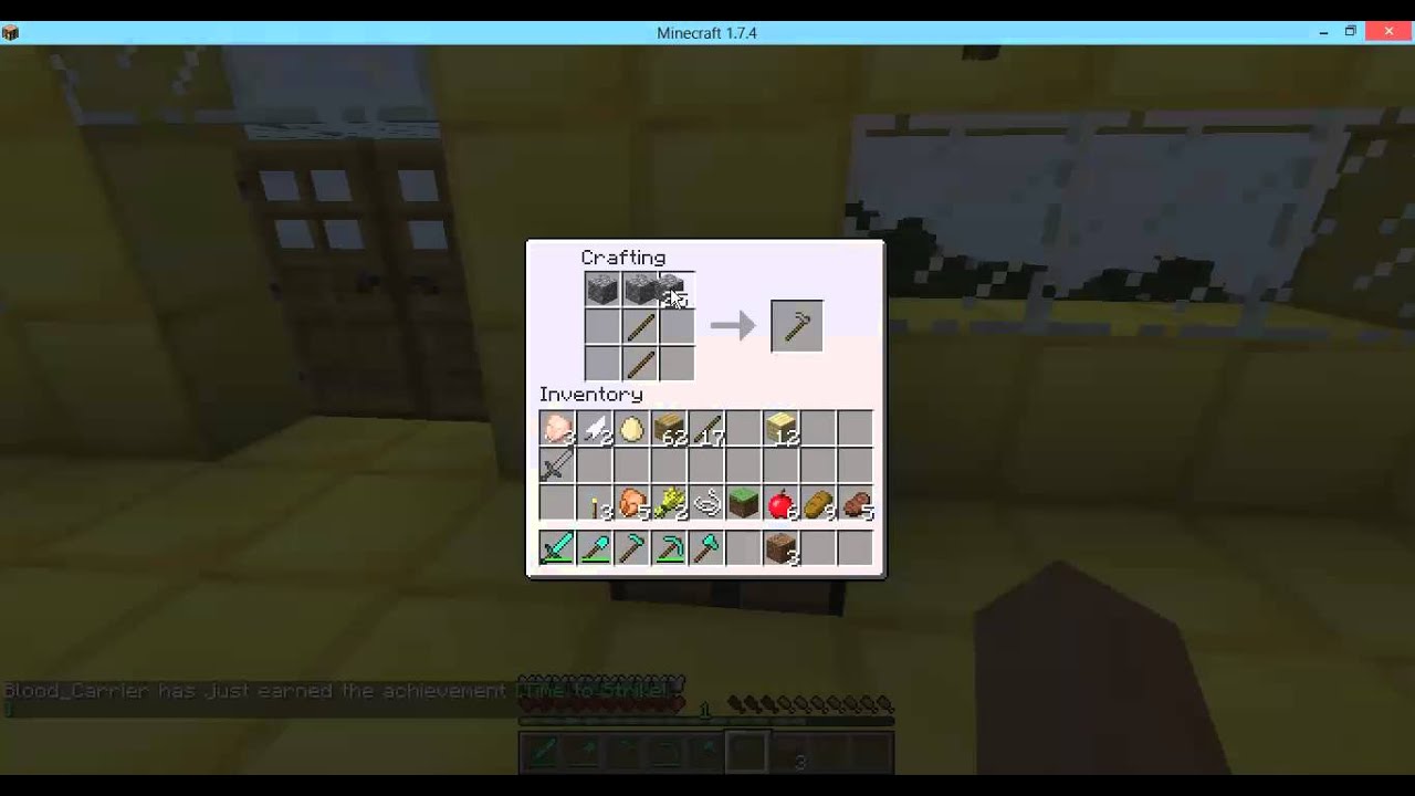 Minecraft tools making tutorial - YouTube