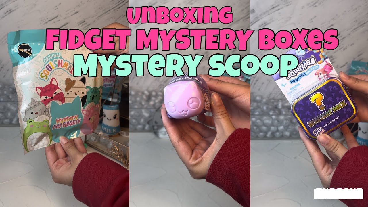 ASMR Fidget Mystery Scoop- Unboxing Blind Bag Fidgets - YouTube